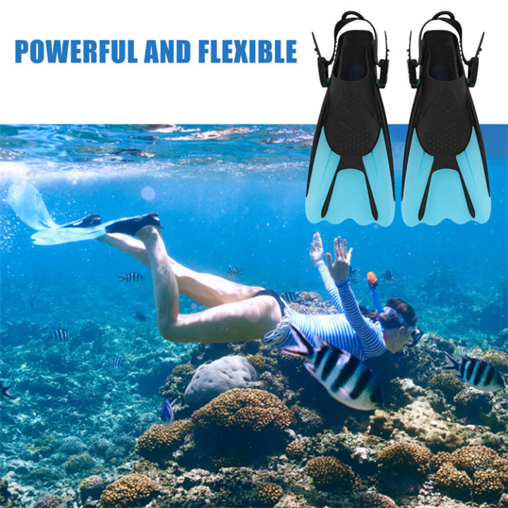 HIKAYA diving fins, adjustable open-heel flippers for swimming and ...
