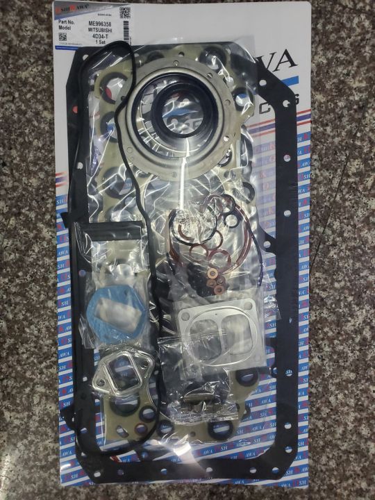 ปะเก็นชุดใหญ่ Mitsubishi 4D34-T ME996358 ชุดนอก oshikawa押川ガスケットタイでナンバー ...