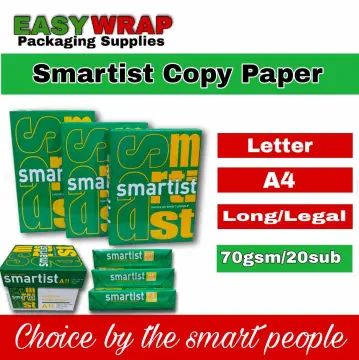 SMARTIST Bond Paper/ 70gsm/ A4/ Letter/ Legal/ 1ream | Lazada Philippines