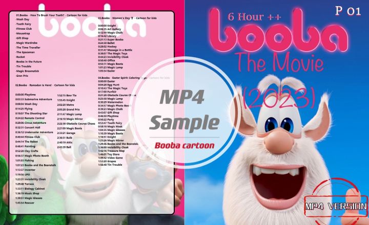 USB pendrive mp4 cartoon movie booba cartoon the movie | Lazada