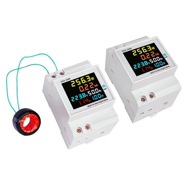 6IN1 Din Rail AC Volt Monitor 110V 220V 380V Current Power Kwh Electric ...