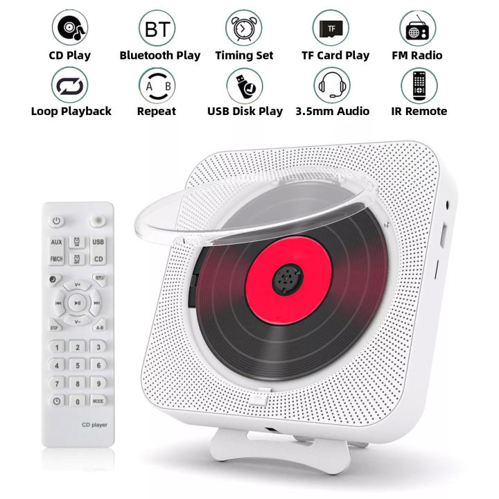 CD MP3 Player 5 In 1 Wall Mounted With Bluetooth Remote Control HiFi ...