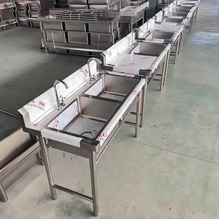 【We are responsible for any damage】Stainless Steel Kitchen Sink 100×50× ...