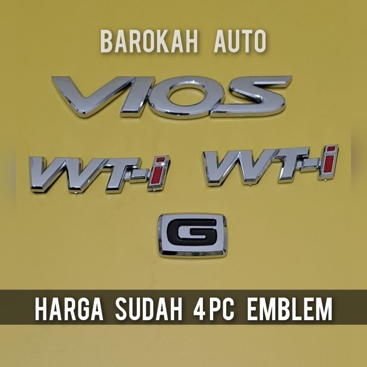 vios logo mobil emblem vios gen 2 set harga sudah 4pc emblem | Lazada Indonesia