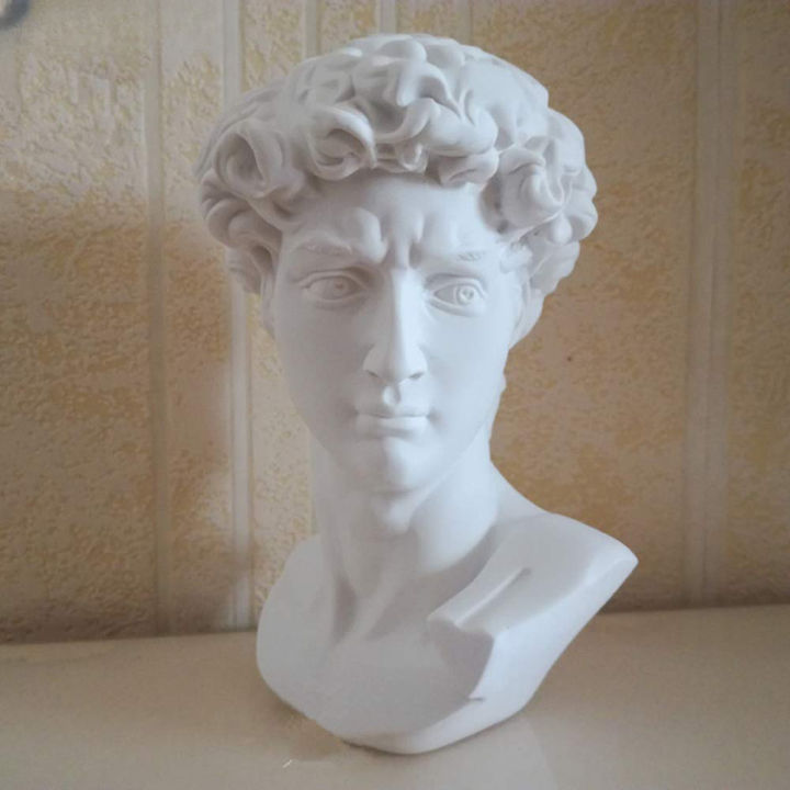 15cm David Statue Head Portraits Mini Gypsum Michelangelo Home ...