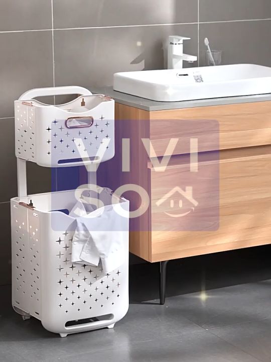 【24-hour shipping】Laundry Basket Foldable Plastic Multi-Functional ...