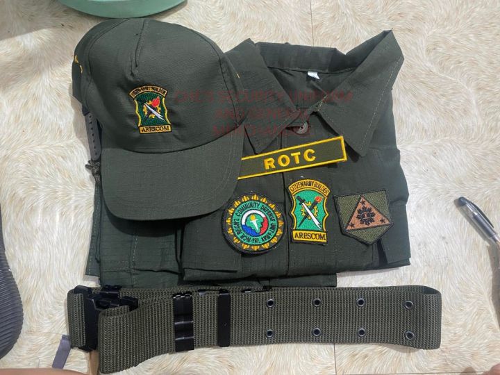 ROTC/CAT (ripstop) Fatigue Uniform Set with Accessories for students ...