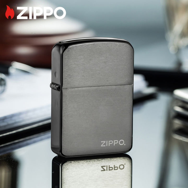 Zippo Black Ice with Zippo Logo Design Pocket Lighter | Zippo 254B ...