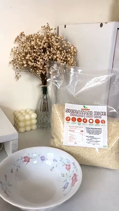 Wonder Health Dry Shirataki Rice 500g Low Carb, High Fiber, Rice ...