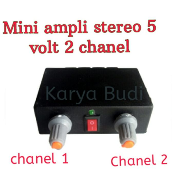 Mini ampli 5 volt stereo 2 chanel 2 potensio | Lazada Indonesia