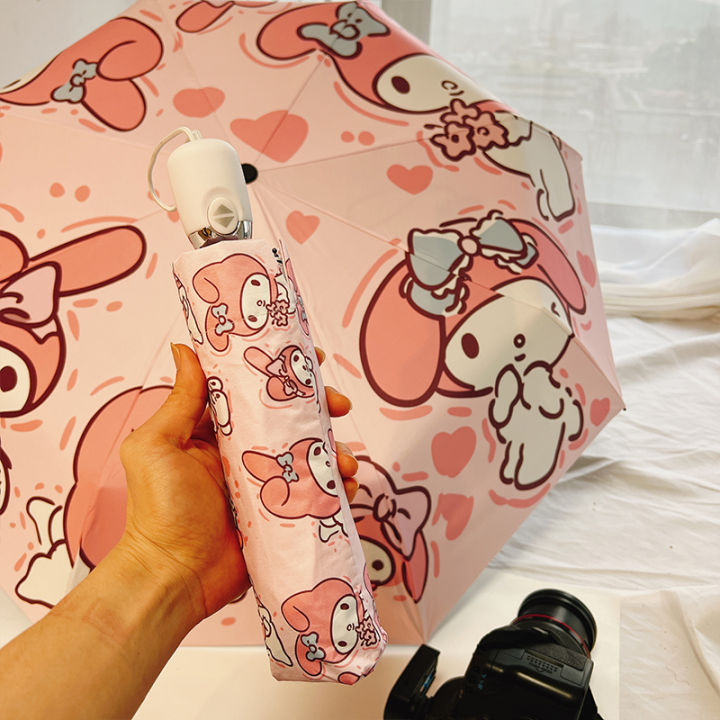 Melody Sanrio Automatic Sun Umbrella Sun Umbrella Sun Umbrella Foldable ...