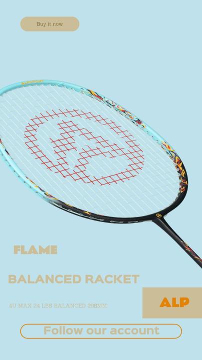 ALPSPORT Flame, Original badminton racket Composite carbon fiber ...