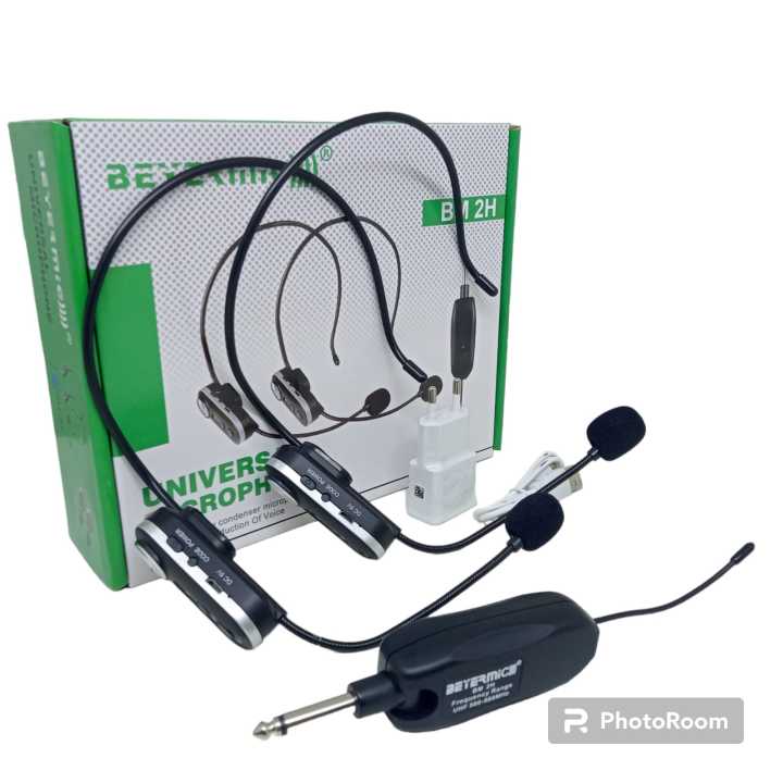 Mic Wireless Beyermic BM2H Mikropon BM 2H Mikrofon BM-2H Dual Mic Bando ...
