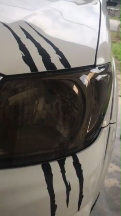 TIGER CLAW 3 LINE CAR BODY STICKER FILM Scratch Head Light Car Headlamp ...