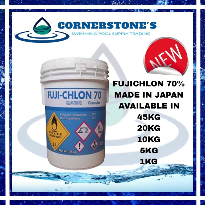FUJICHLON 70%, ASAHI-CHLON 70%,AQUACARE 70% Chlorine Japan drum 45kg ...