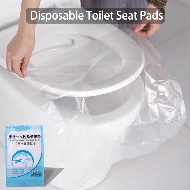 10-50Pcs Travel Disposable Plastic Toilet Mats / Waterproof and Non ...