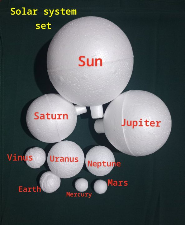 DIY solar system planets set styrofoam balls solar system for school ...