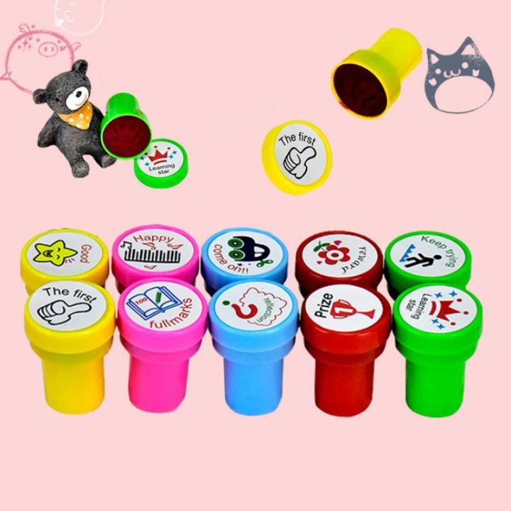 Ready Stock! Kids Reward stamp Assorted cartoon stamping chop English ...