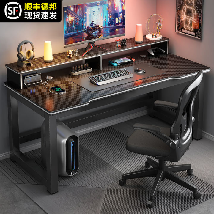 Carbon Fiber Computer Desk Simple Modern Home Office Workstation Small ...