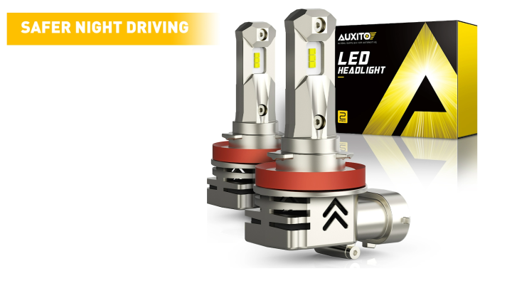 AUXITO 2PCS H11 LED Headlight Mini Size 9005 HB3 9006 H4 LED ...