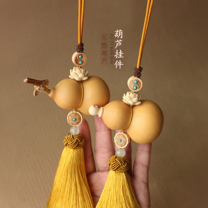 Natural Gourd Pendant Golden Tassel Real Gourd Hook for Door to Bedroom ...