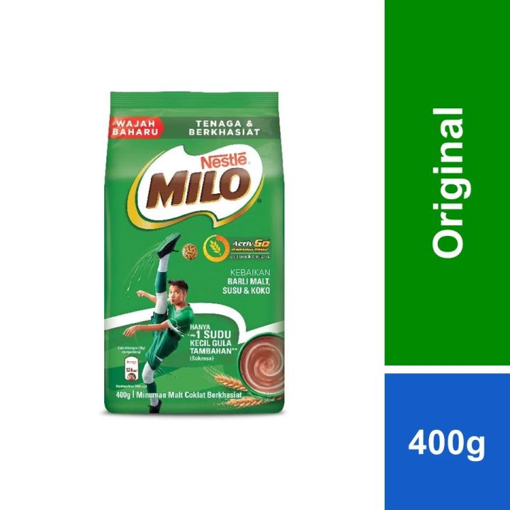 NESTLÉ MILO CHOCOLATE MALT POWDER Soft Pack 400g | Lazada