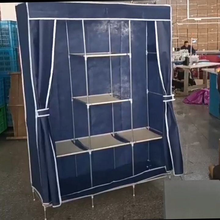 Lemari jumbo lemari portable pakaian lemari baju pintu resleting ...