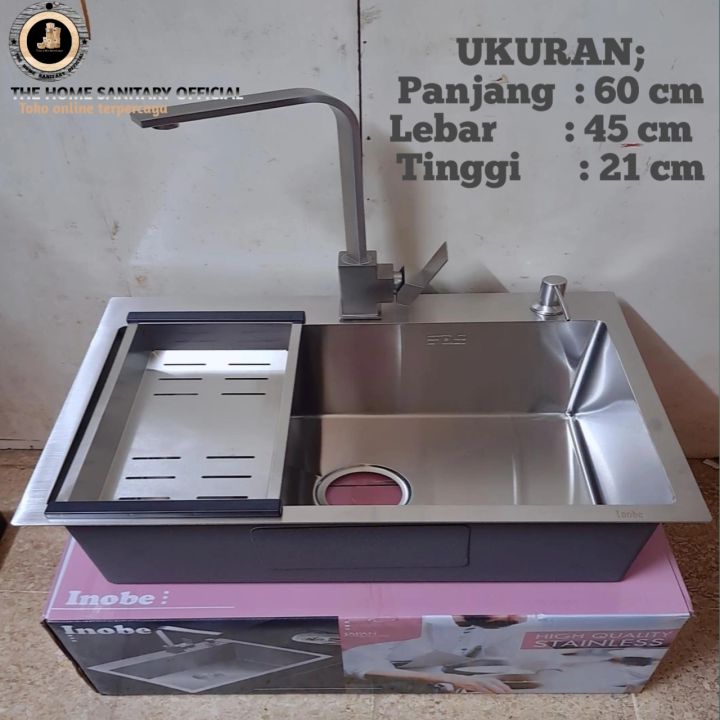 Paket lengkap (KRAN SIKU L) Bak cuci piring, Wastafel, Kitchen sink ...