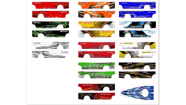 stiker livery miniatur bus basuri | Lazada Indonesia