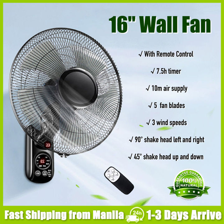 Wall Fan Electric Fan Inverter With Remote Control Heavy Duty 16 Inch ...