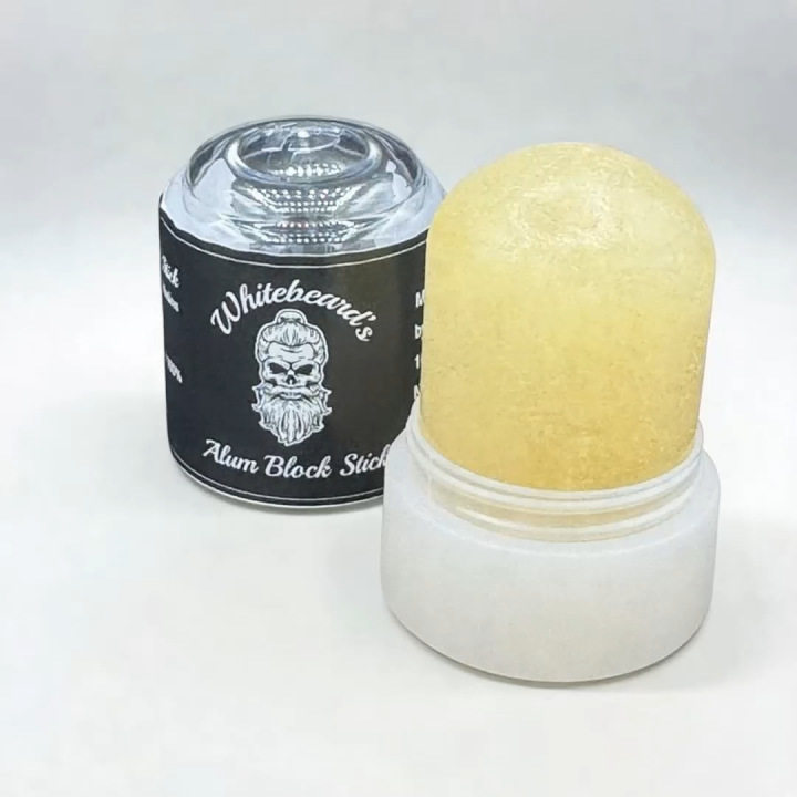 Whitebeard’s Alum Block Shaving Stick with Turmeric in Plastic Case ...