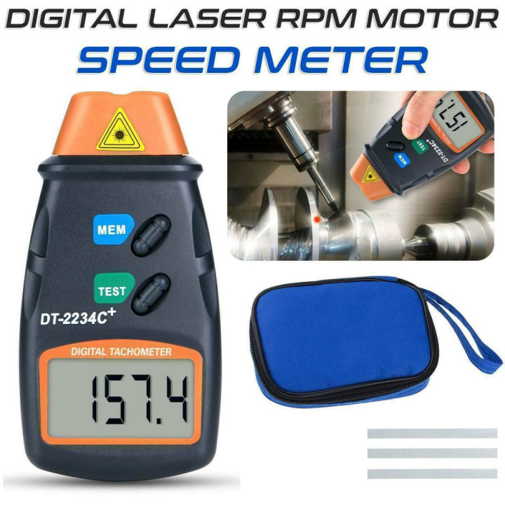Non-contact RPM Gauge Digital Laser Tachometer | Non-Contact RPM Meter ...