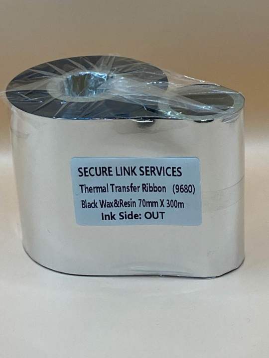 Thermal Transfer Ribbon 70mm x 300m (Wax&Resin) Black Ink Side: OUT ...