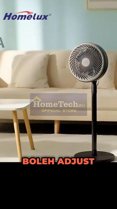Homelux Powerful 2 In 1 Stand Fan 8'' Circulation Adjustable Stand Fan ...