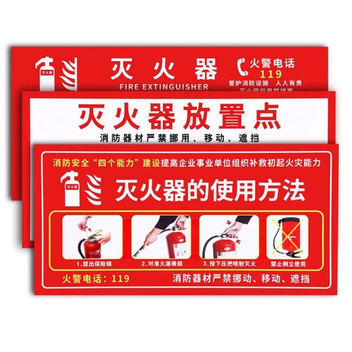 Fire Extinguisher Placement Point Signboard Fire Identification Signs ...