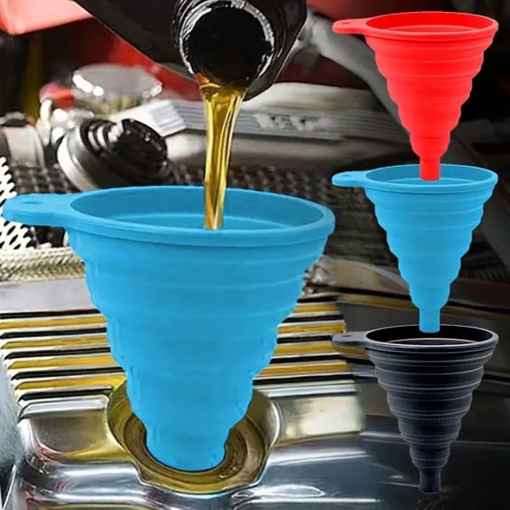 Car Engine Funnel Universal Silicone Liquid Funnel Washer Fluid Change ...