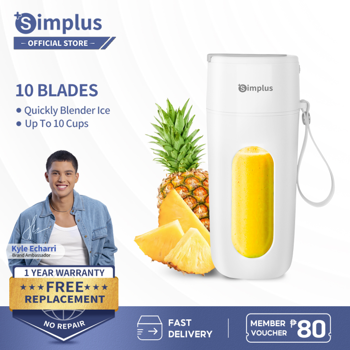 Simplus Juicer Juice Blender Ice Blender for Fruit and Vegetables 300ML Protable Electric Fruit ...