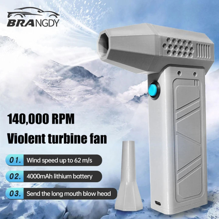 2024 Mini Turbo Jet Fan 140000RPM Brushless Motor Adjustable wind speed ...