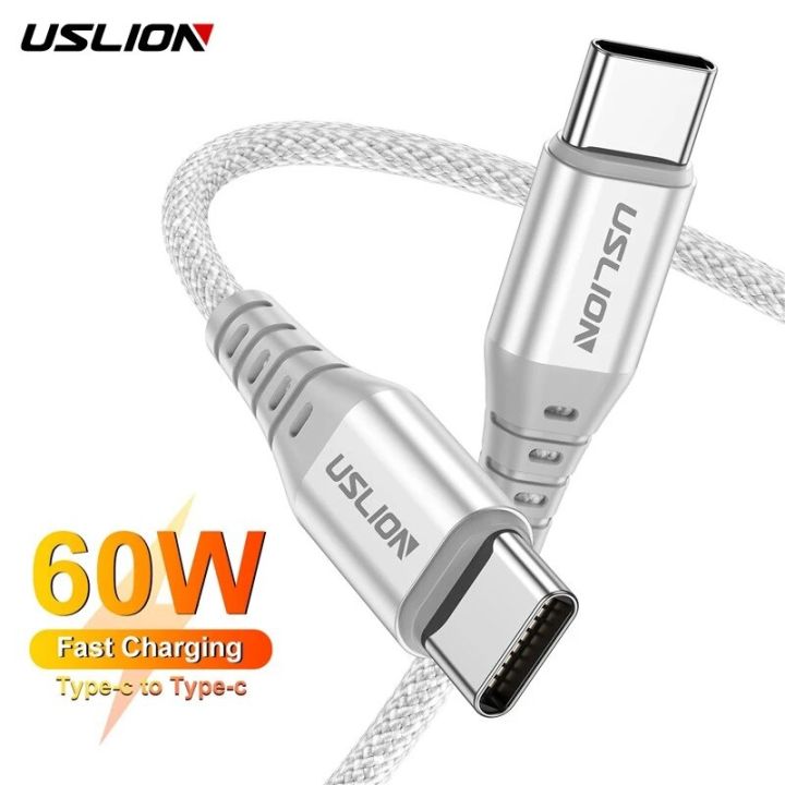 USLION 60W USB C to USB C Cable Fast Charging Cable For iPhone 15 Pro ...
