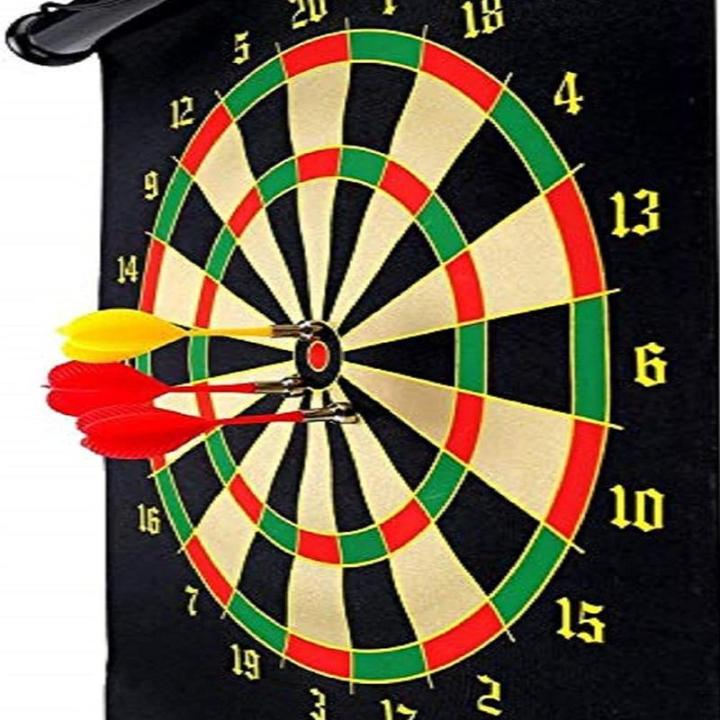 12 inch Magnetic Dart Board Double-Sided Safe Dart Game Set with 4 ...