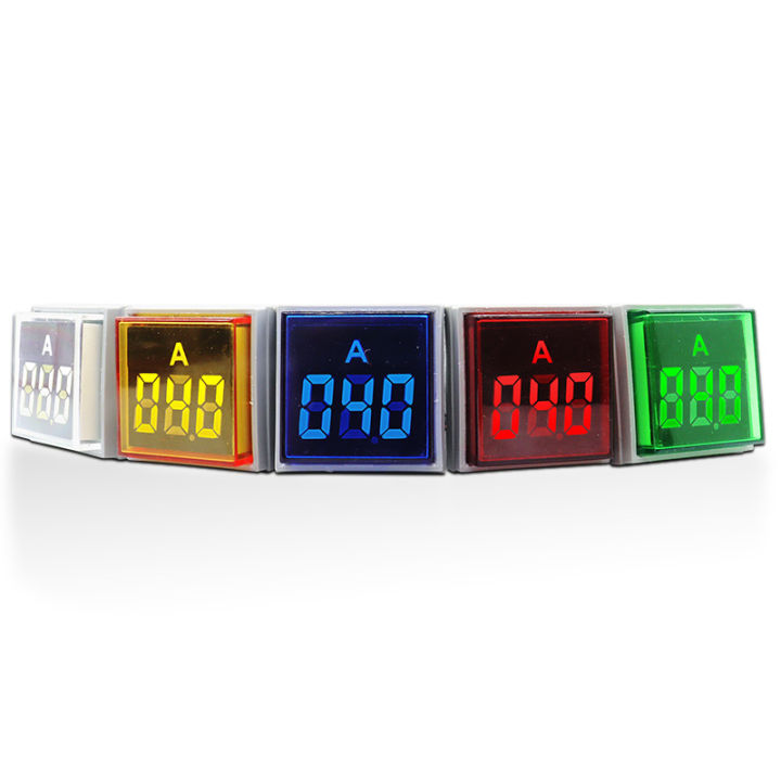 22mm Mini Indicator Led Light Lamp Digital Ammeter Ampere 0~100A Amp ...