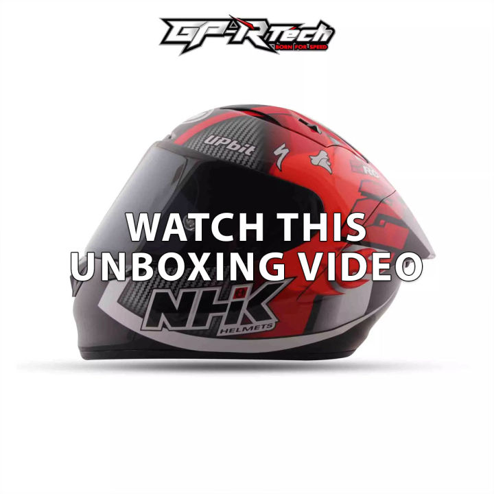 NHK Helmet GPR TECH V2 Ali Adrian Long Spoiler Double D Ring with Free ...