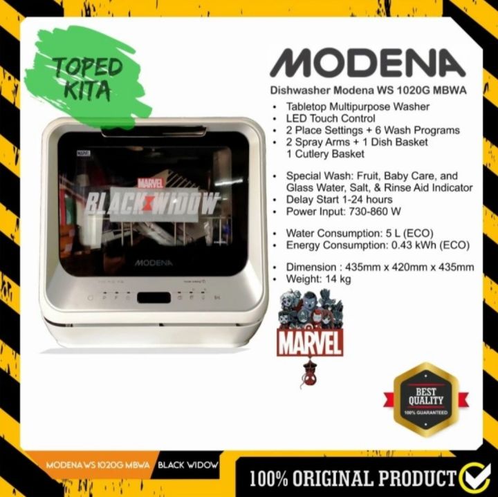 DishWasher Modena WS-1020 MBWA/MIMA/MHUA | Mesin Cuci Piring Marvel Ed ...