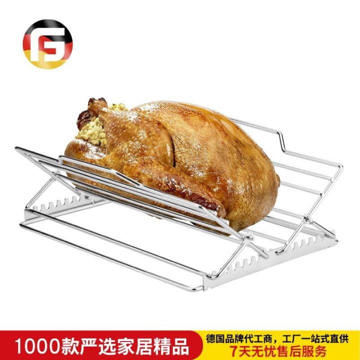Amazon Stainless Steel Adjustable Roast Chicken Rack Foldable Oven ...