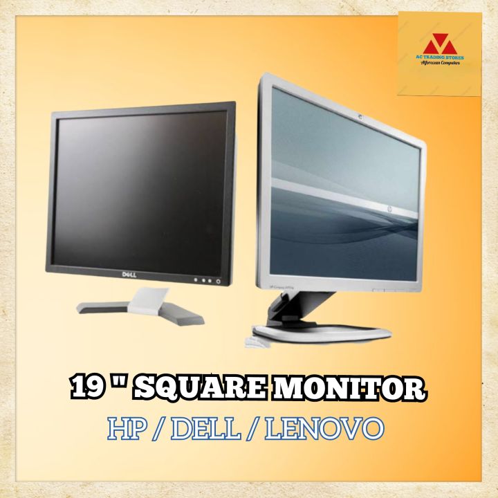 19 " SQUARE TYPE MONITOR / COMPUTER MONITOR / HP DELL LENOVO ETCH ...