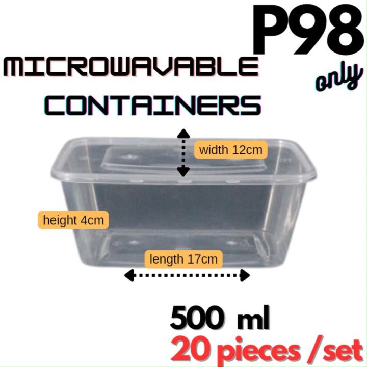 Moolah88 Rectangle Durable Microwaveable Plastic Food Container | Lazada PH