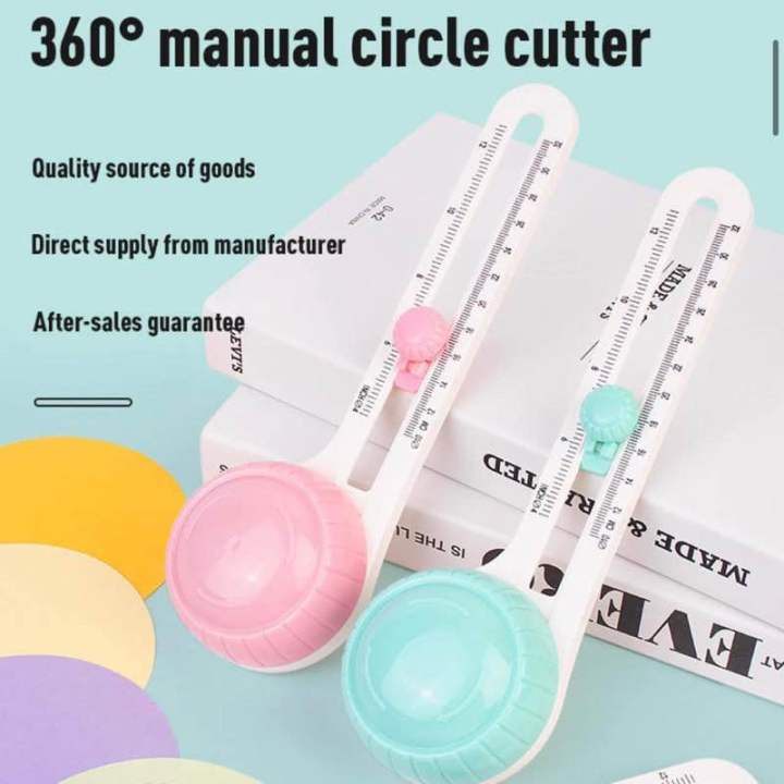 Macaron 360degree Round Paper Cutter Photo trimmer circle cutter ...