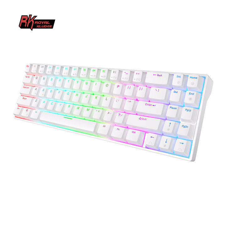 RK ROYAL KLUDGE RK71 Mechanical Keyboard 70% 71 Keys RGB Compact Wired ...