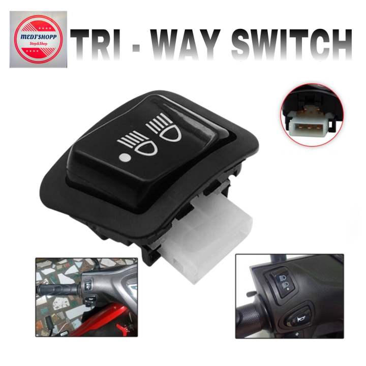 TRI WAY SWITCH 3WAY SWITCH BUTTON HEADLIGHT SWITCH FOR HONDA BEAT FI ...