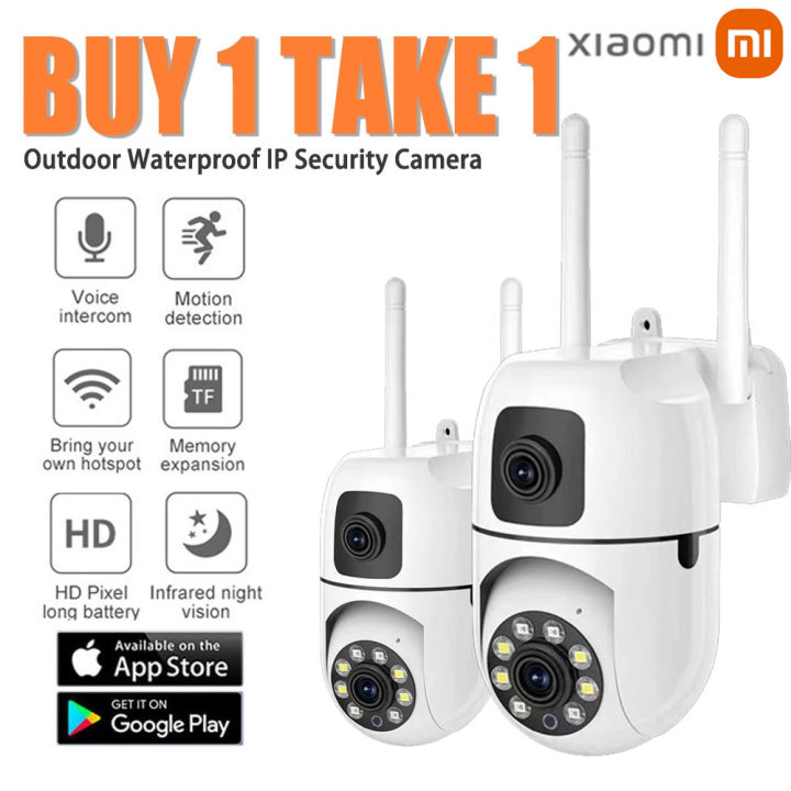 Xiaomi Original CCTV Camera V380 Pro Dual Bulb Camera Connect Cellphone ...